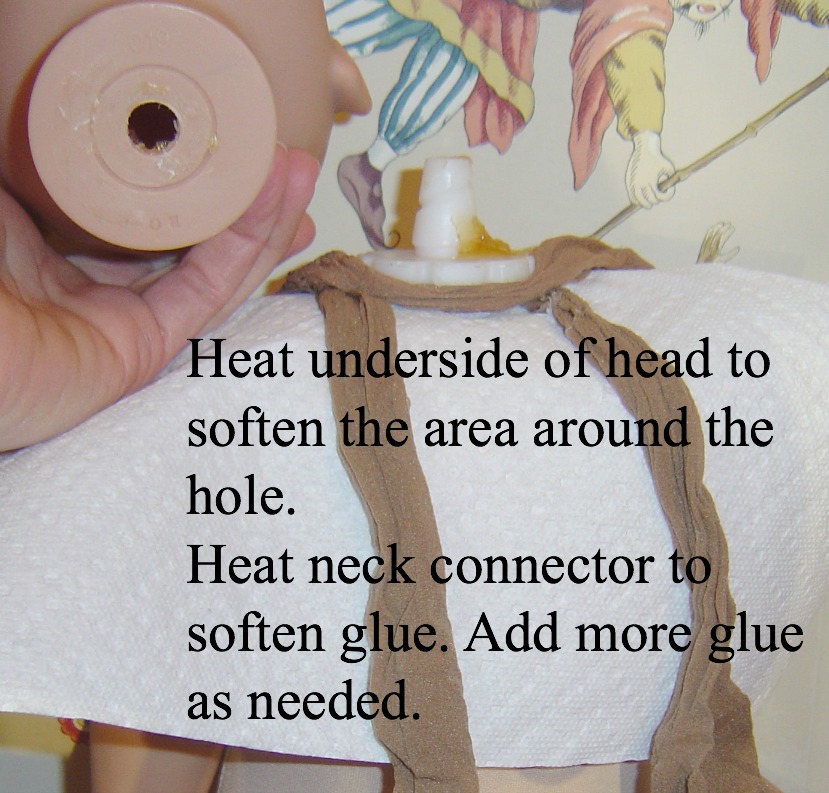 To pop the neck connector back onto the armature: